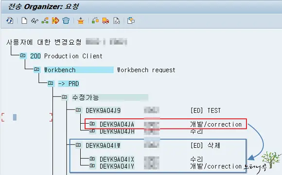 SAP CTS Task 재지정 방법(SE09 Request Task 옮기기)