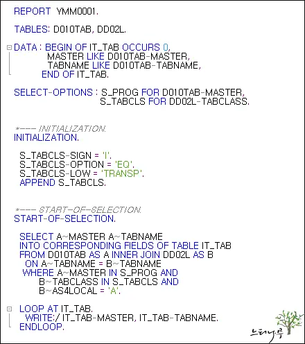 SAP ABAP 프로그램에서 사용 중인 Table 리스트 확인 방법 3가지